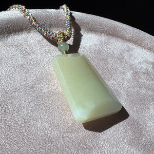 Natural Russian Nephrite Jade Pendant in Light Sugar Color ...