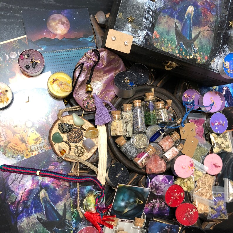 Unique Wooden Witch Box WICCA Full Set Witchy Kit Witch - Etsy