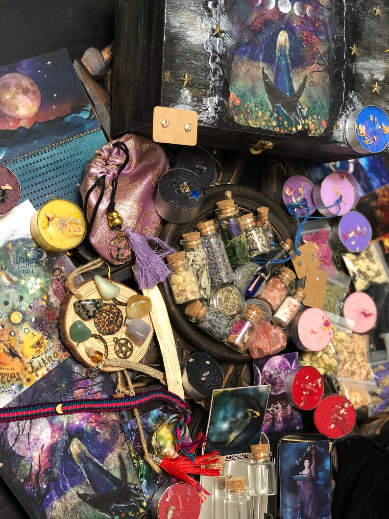 Unique Wooden Witch Box WICCA Full Set Witchy Kit Witch | Etsy