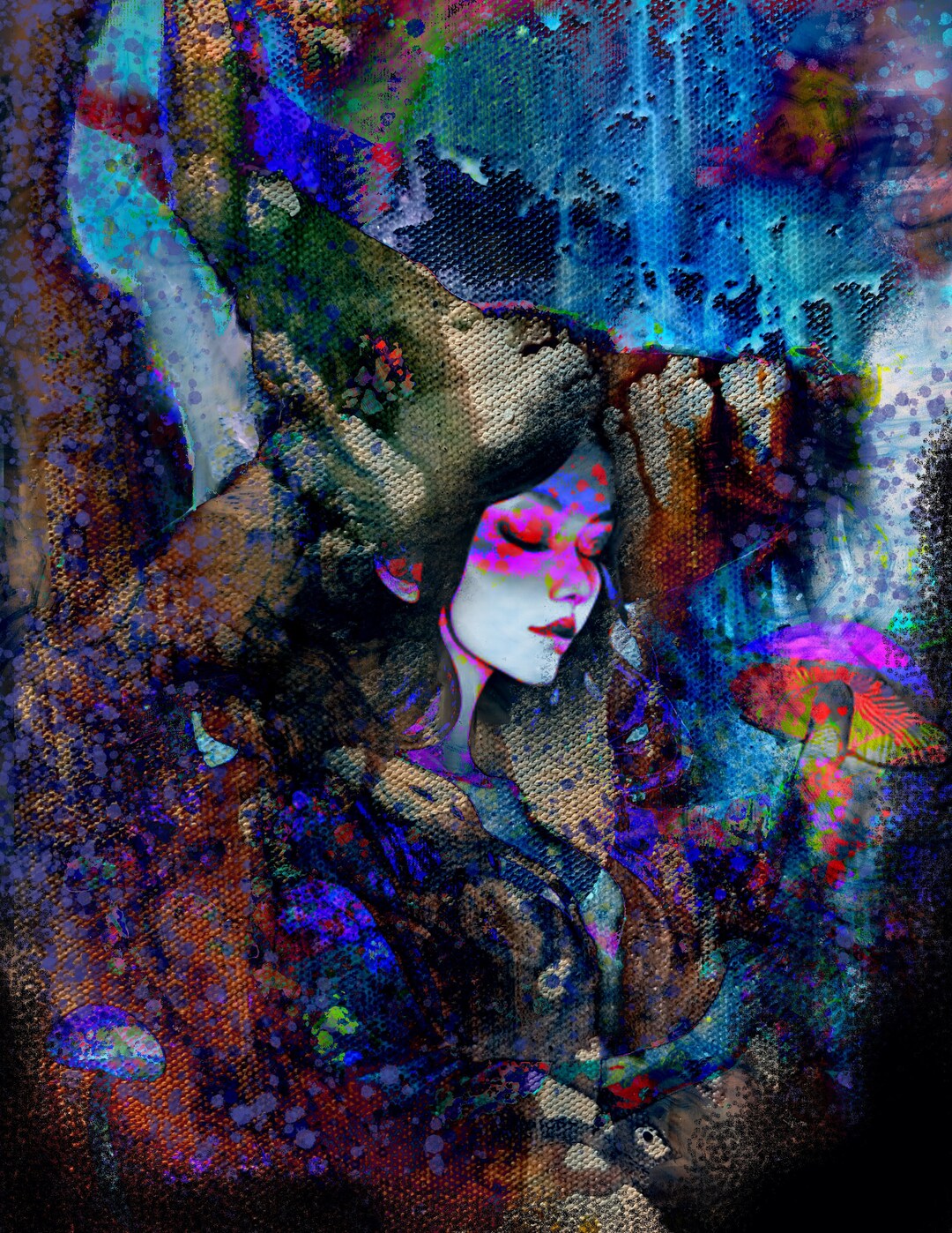 Printable of My Abstract Witchy Art Acid Watercolor - Etsy