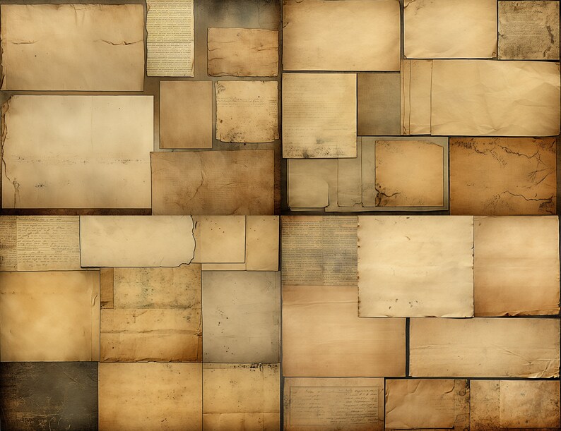 12 Vintage Vintage Digital Art Painting 11”x8.5”, Art Vintage Paper for ...