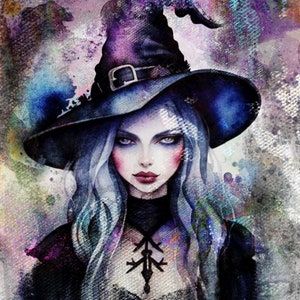 3 WITCH PAINTING Art Digital Print, Balance Energy & Protection Witches ...
