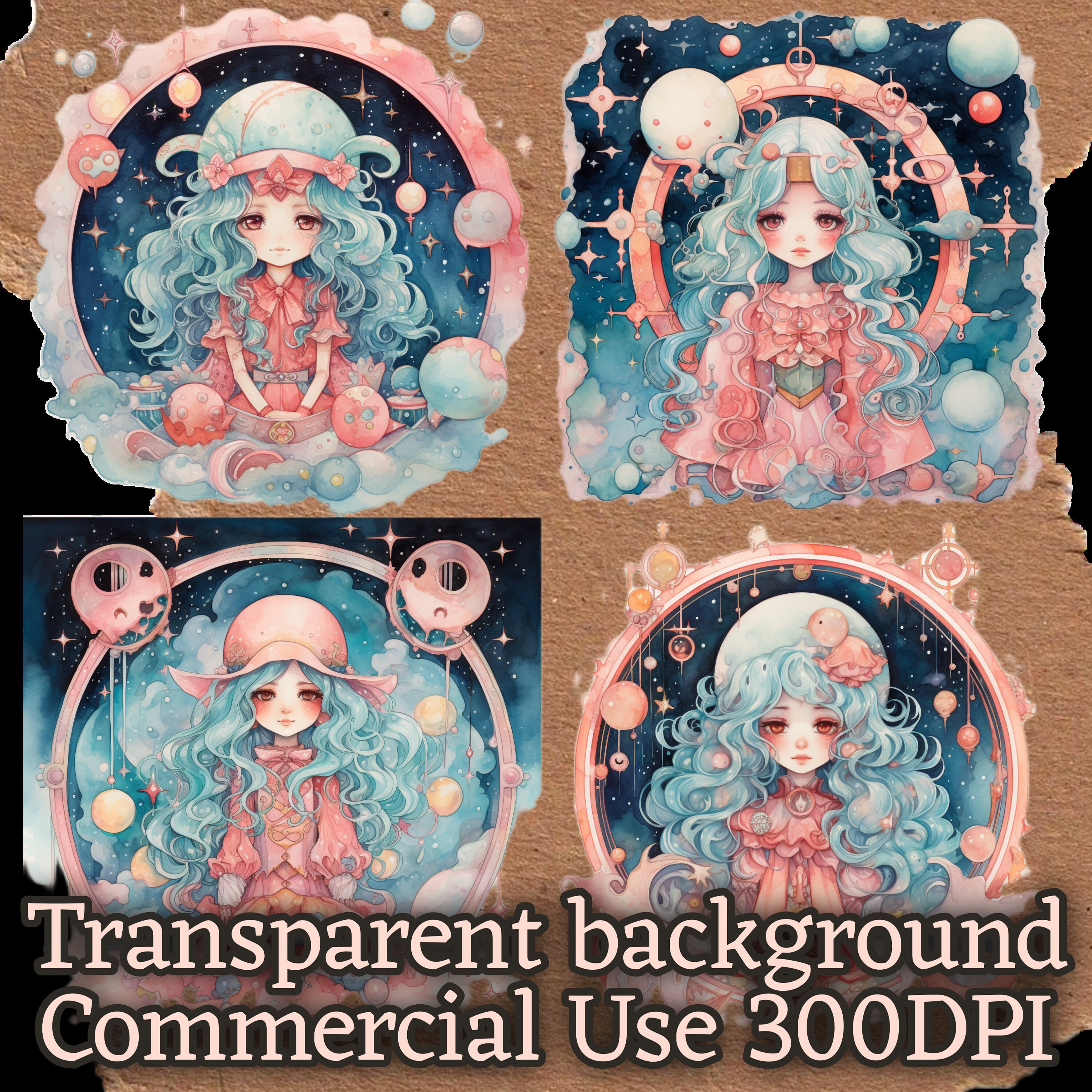 8 Cute Kawaii Chibi Witch Witches Clip Art Clipart Transparent ...