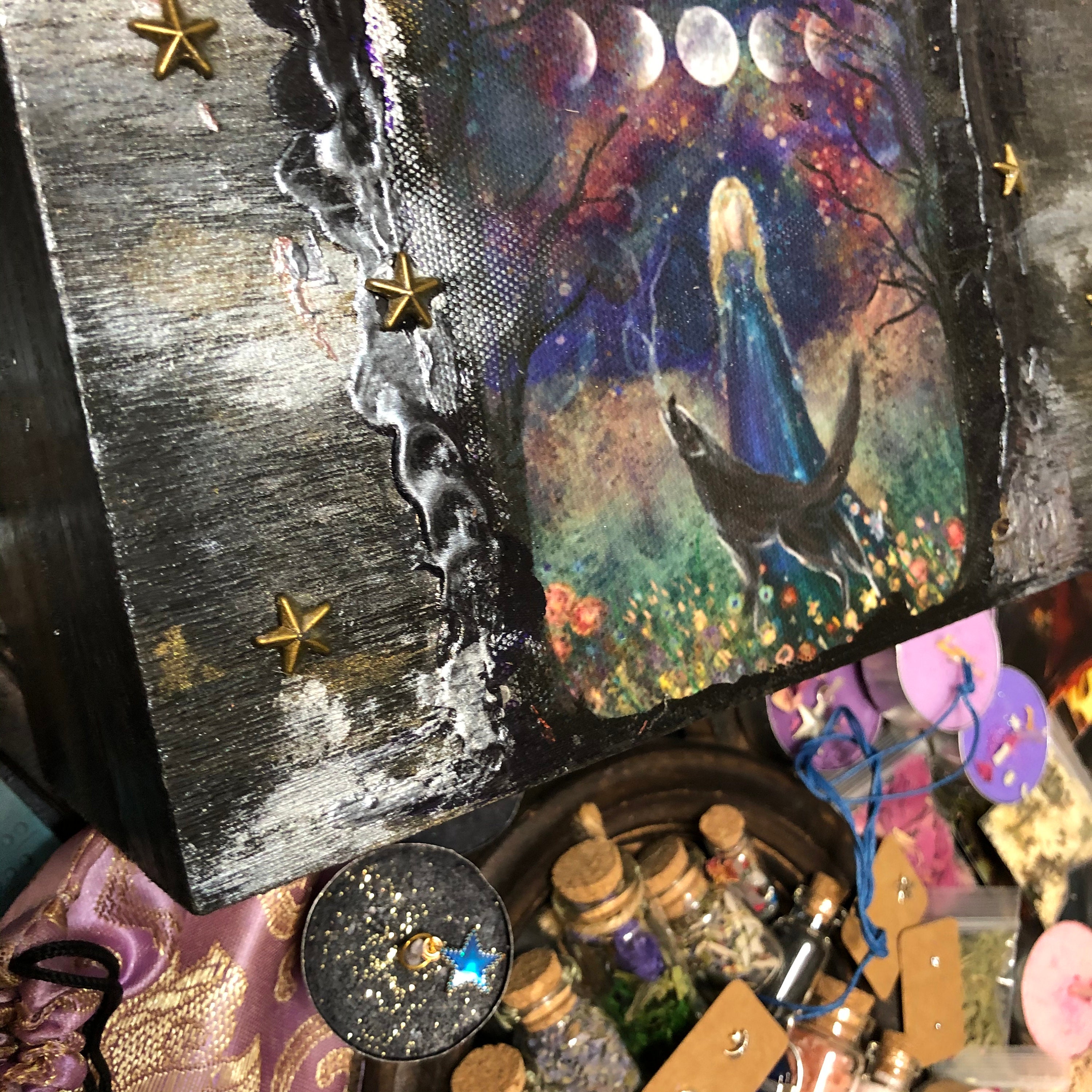 Unique Wooden Witch Box WICCA Full Set Witchy Kit Witch - Etsy