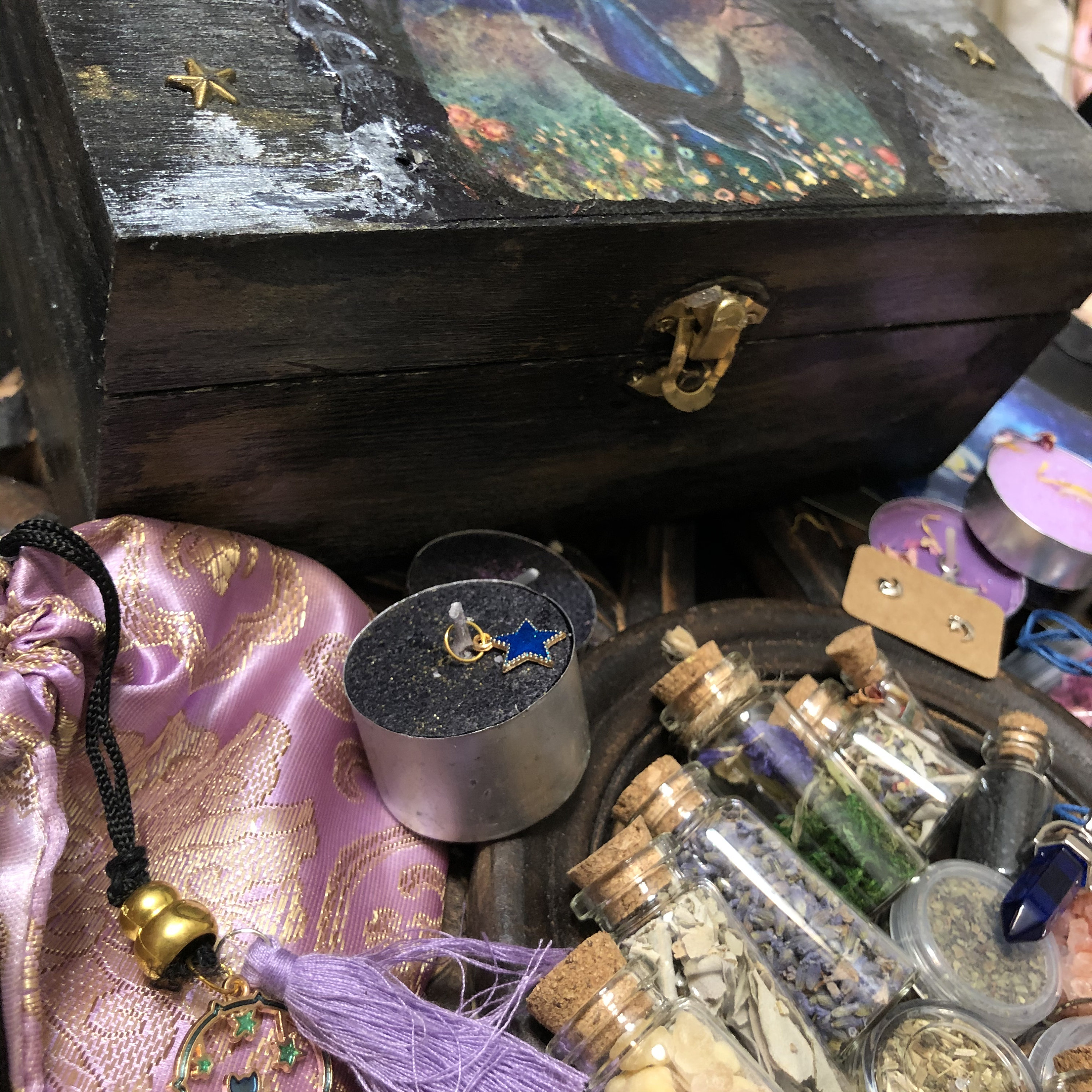 Unique Wooden Witch Box WICCA Full Set Witchy Kit Witch | Etsy