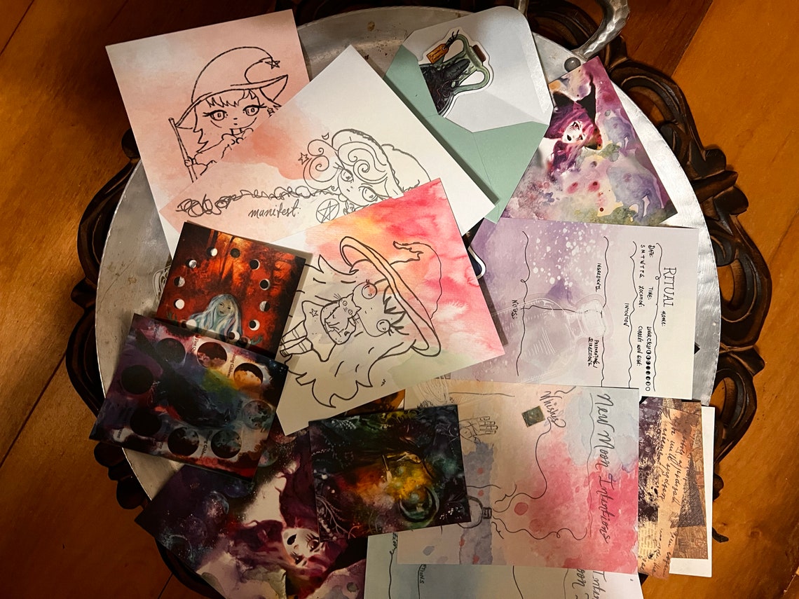 Grimoire Watercolor Worksheets PAGES Set Ready to Use, Pastel Pagan ...