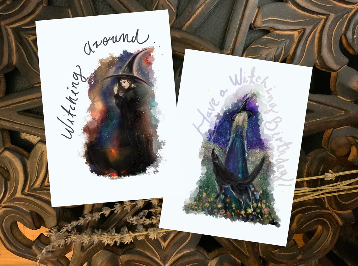 WICCAN BIRTHDAY Card PRINTABLE Witch Birthday Card Pagan - Etsy