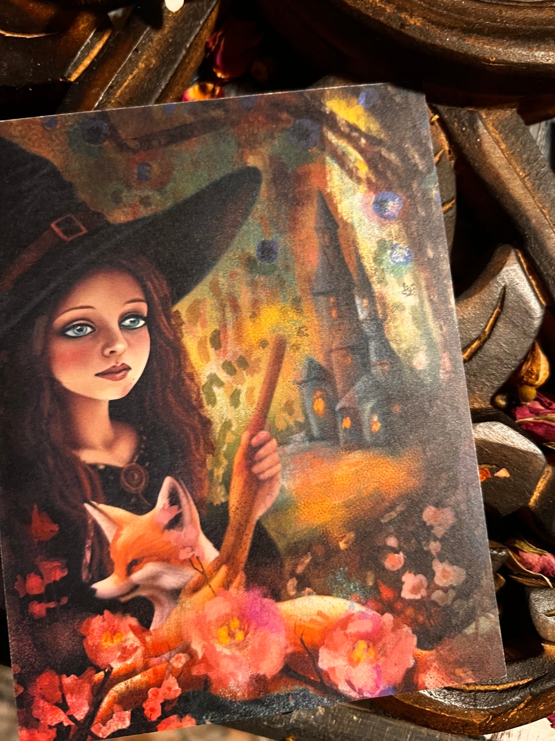 3 Mystical Land, Fox Familiar, Witchy Artwork Painting, Apothecary ...