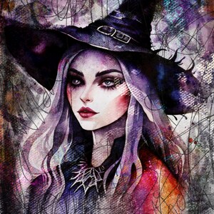 3 WITCH PAINTING Art Digital Print, Balance Energy & Protection Witches ...