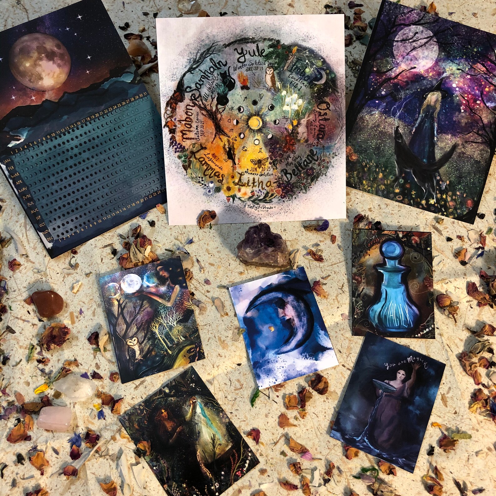 Witchcraft Chart Lunar Chart Sabbath Chart BOS Prints | Etsy