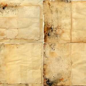 12 Vintage Vintage Digital Art Painting 11”x8.5”, Art Vintage Paper for ...