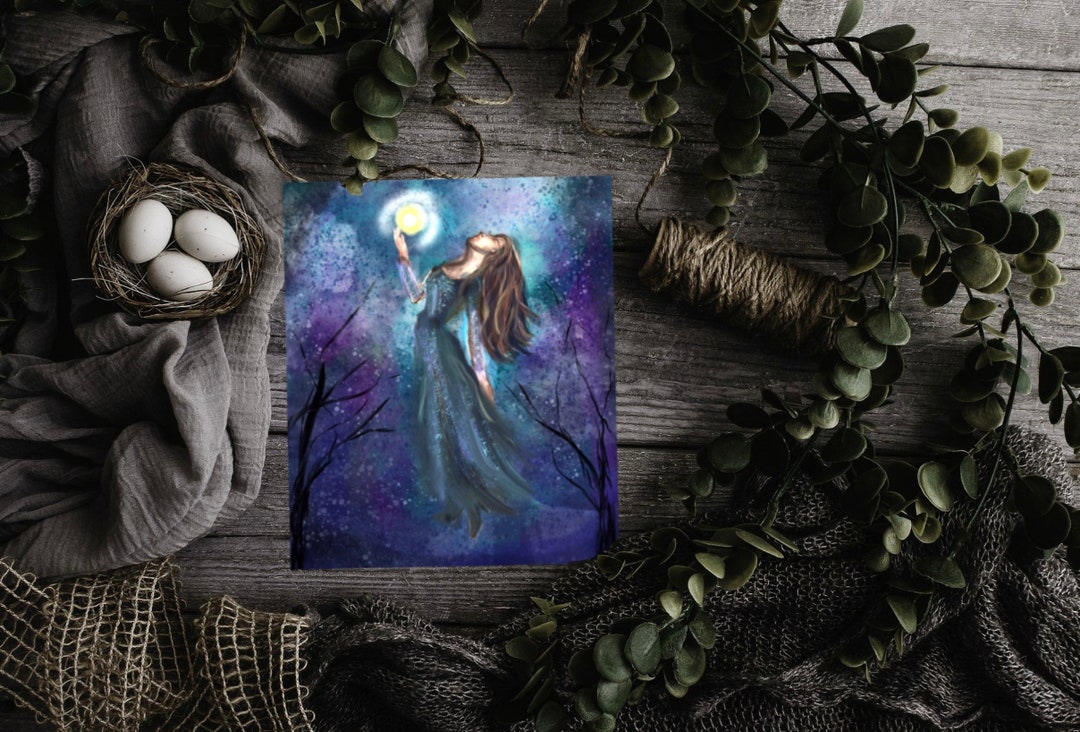 Levitating Witch Print - Witch Art Print From My Original Painting ...