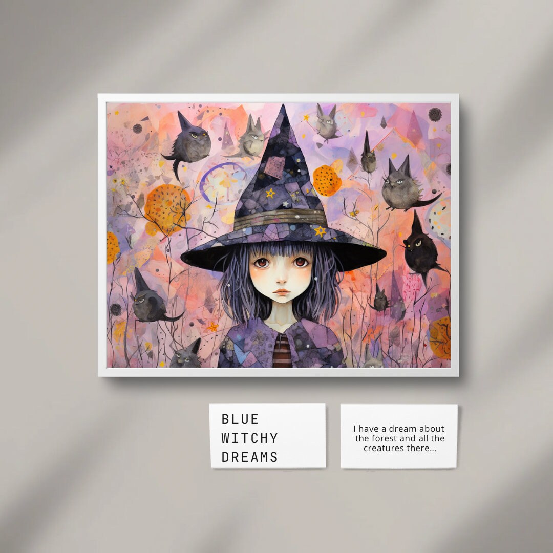 Cute Spell CASTER WITCH Clip Art Print 300 DPI - Etsy