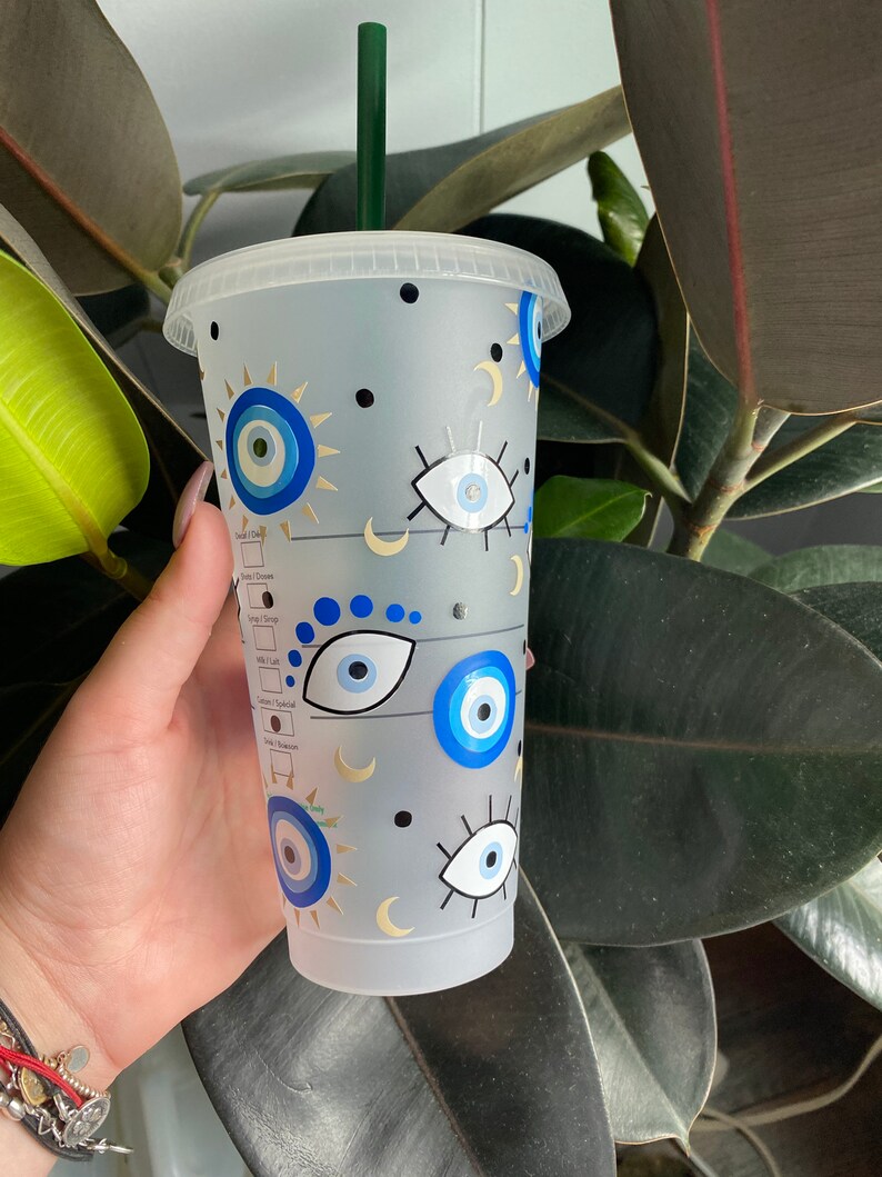 Evil Eye Starbucks Cold Cup - Etsy