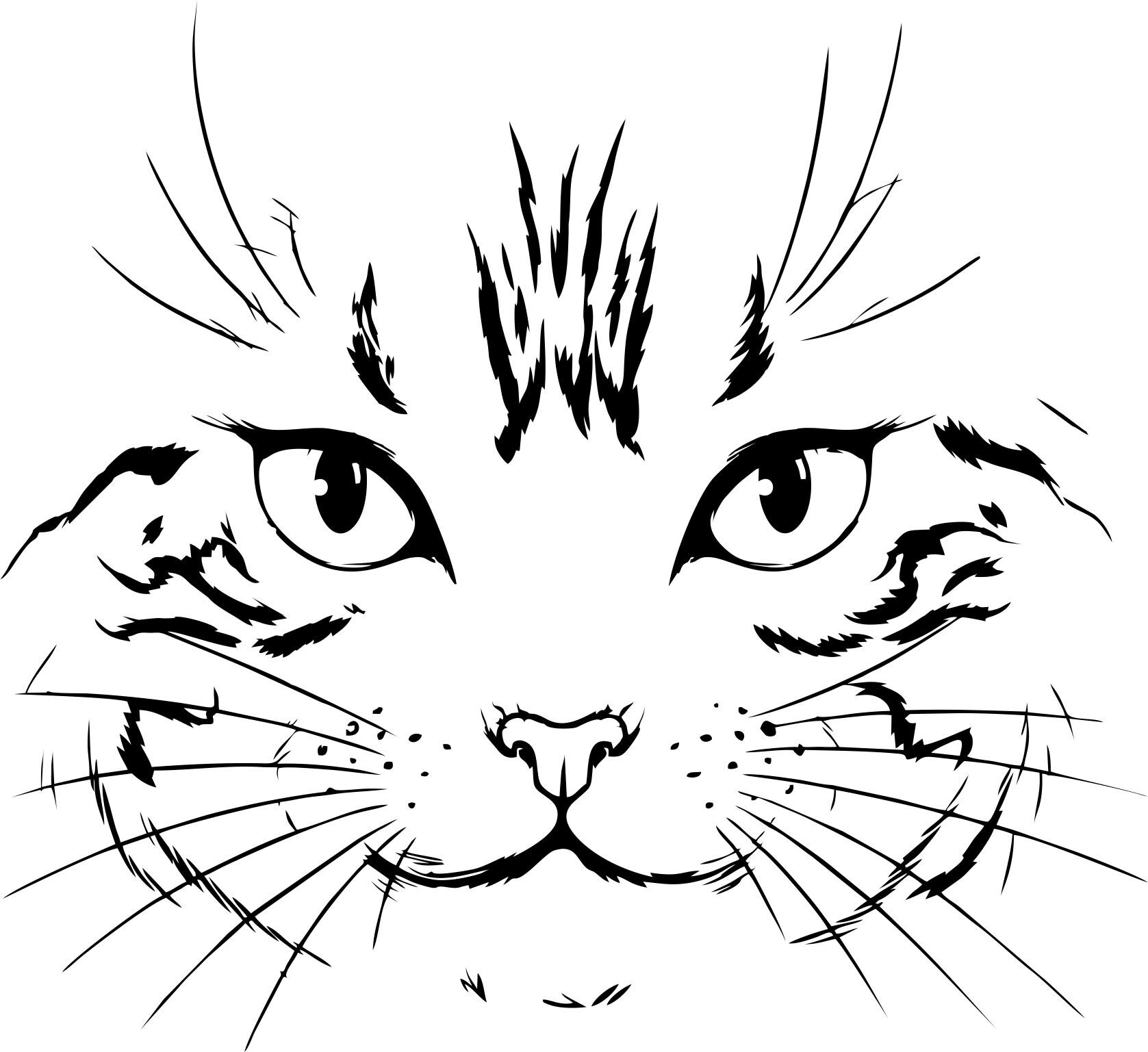 Cat face svg jpg pdf dxf eps png files | Etsy