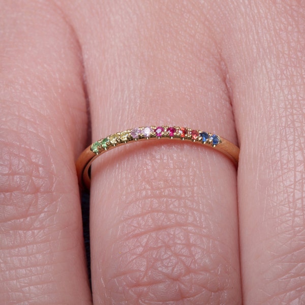 Rainbow Ring - Etsy