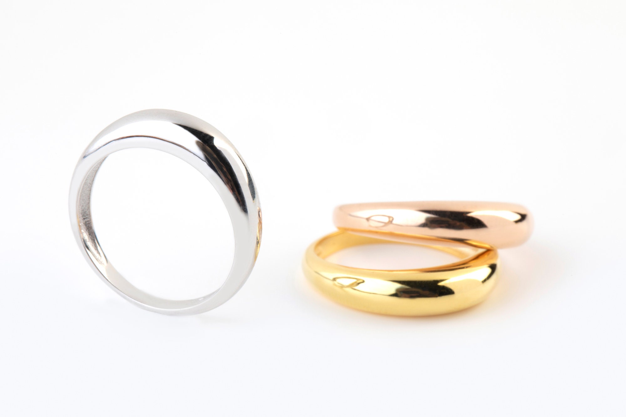 Small Dome Ring in Solid Gold Solid Gold Bubble Ring for Women | Etsy