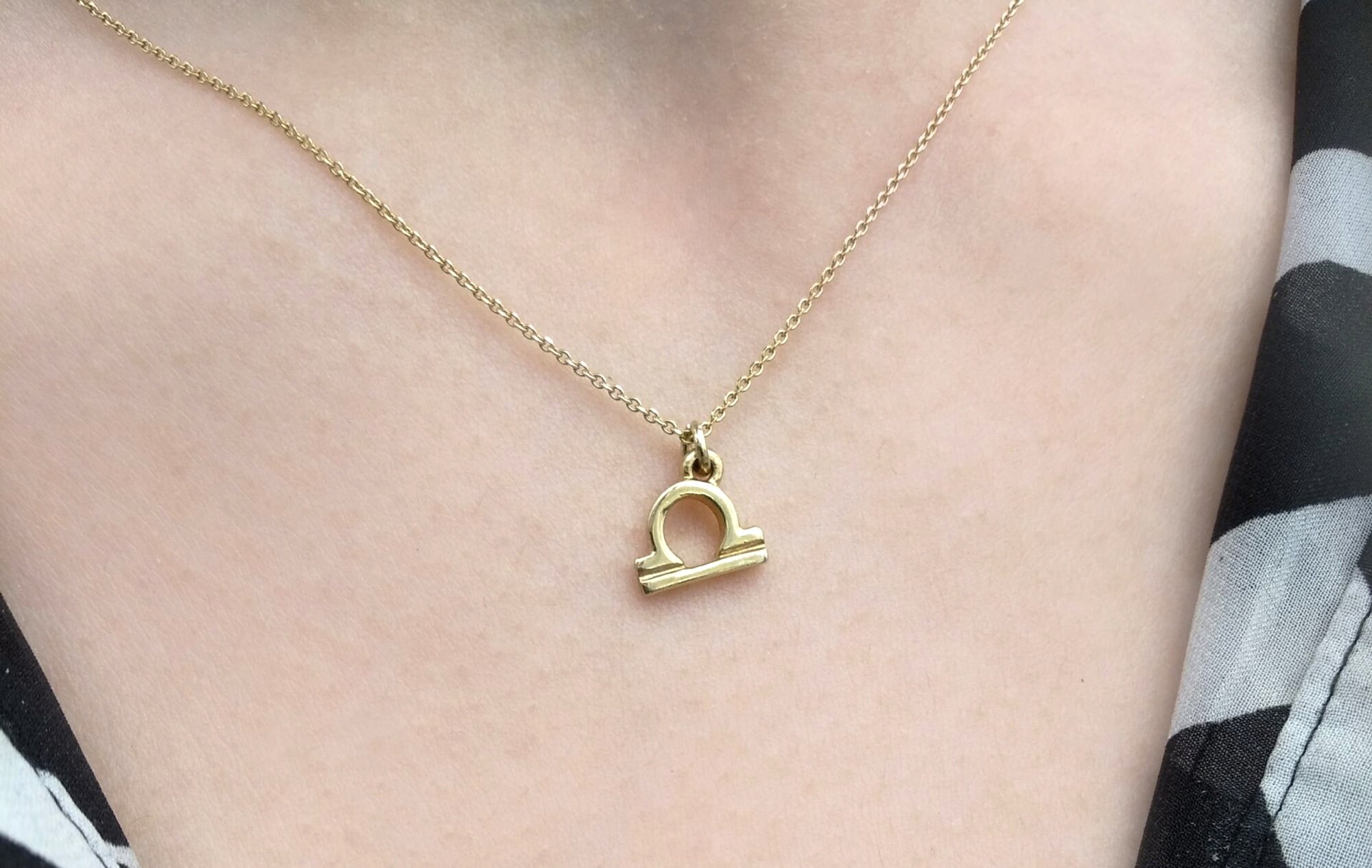 SOLID GOLD Zodiac necklace Zodiac charm 9k 14k 18k Unique | Etsy