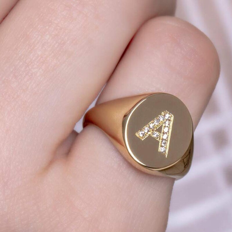 Gold Signet Ring - Etsy