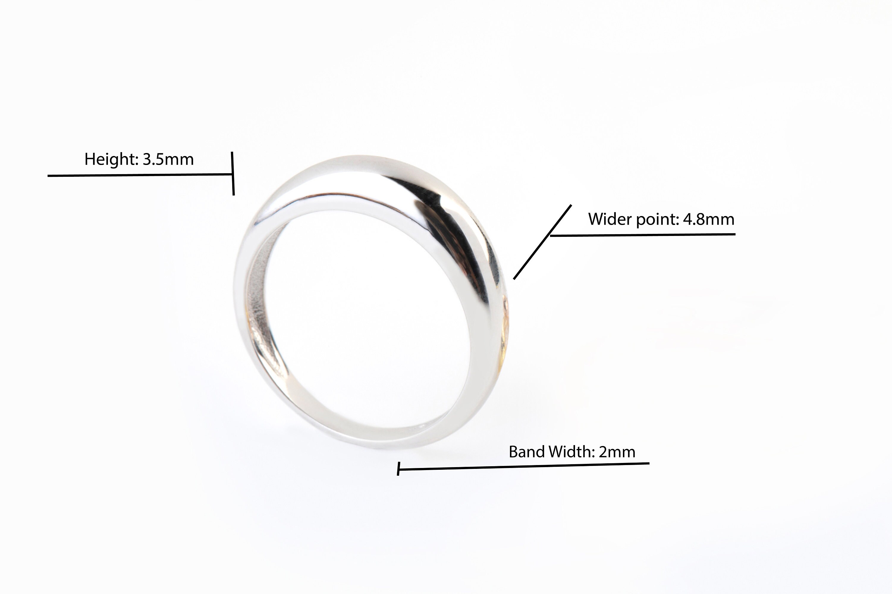 Small Dome Ring in Solid Gold Solid Gold Bubble Ring for Women | Etsy