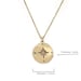 Compass Necklace in Solid Gold Dainty Compass Disc Necklace - Etsy