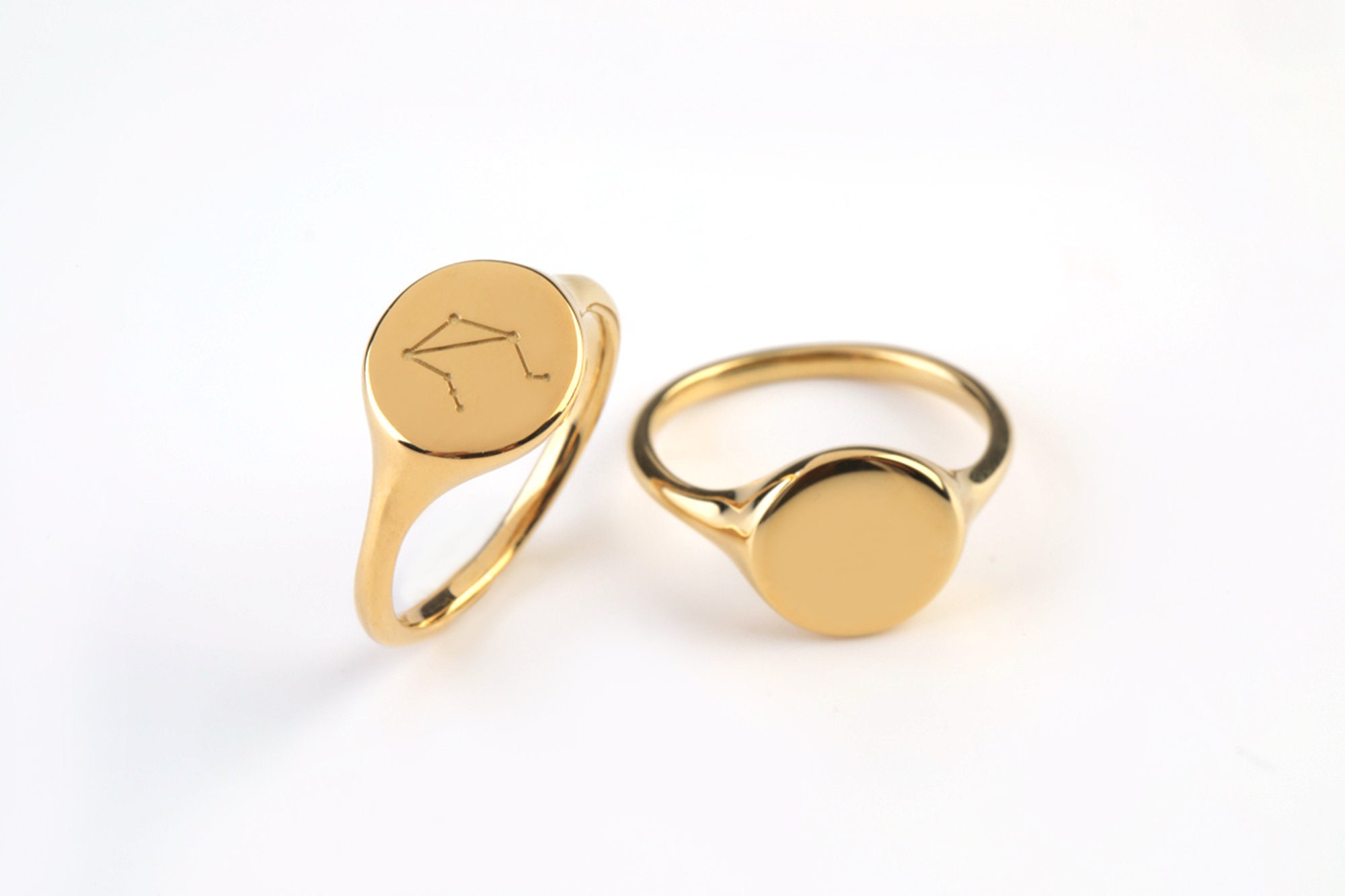 Zodiac Constellation Ring in Solid Gold Personalised Zodiac | Etsy