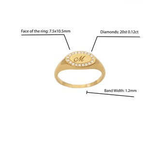Oval-shaped Signet Ring Made of Solid Gold, Personalised Ring With ...
