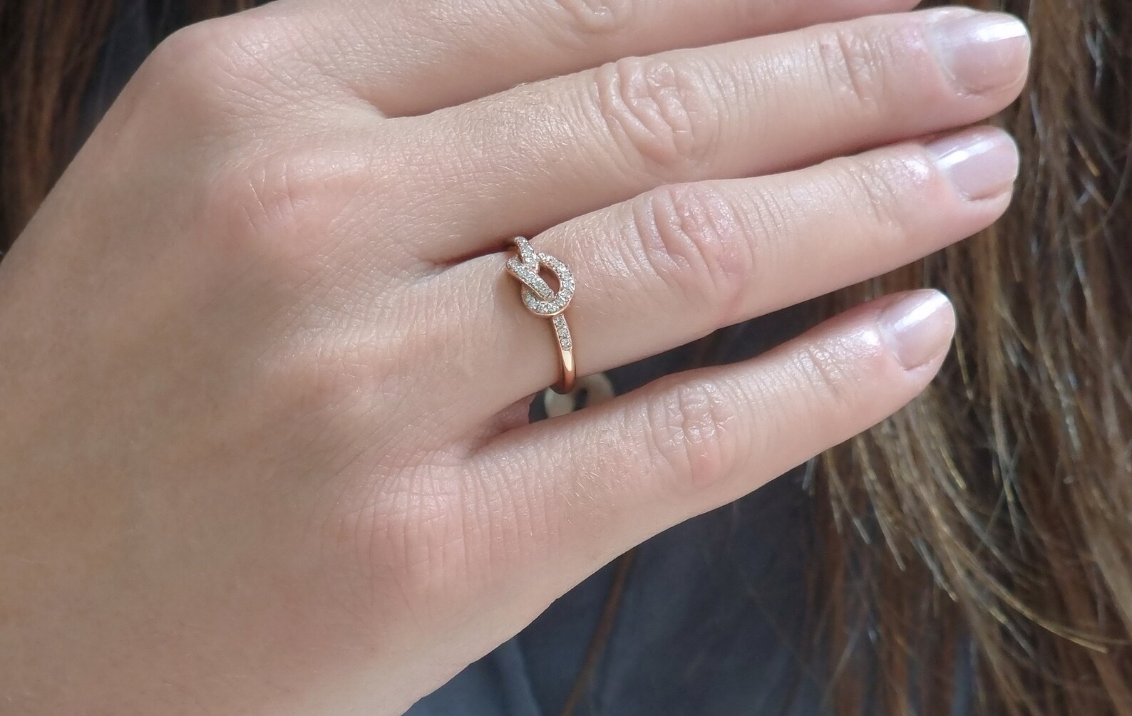 Love Knot Ring in Solid Gold With 26 Diamonds Promise Knot - Etsy