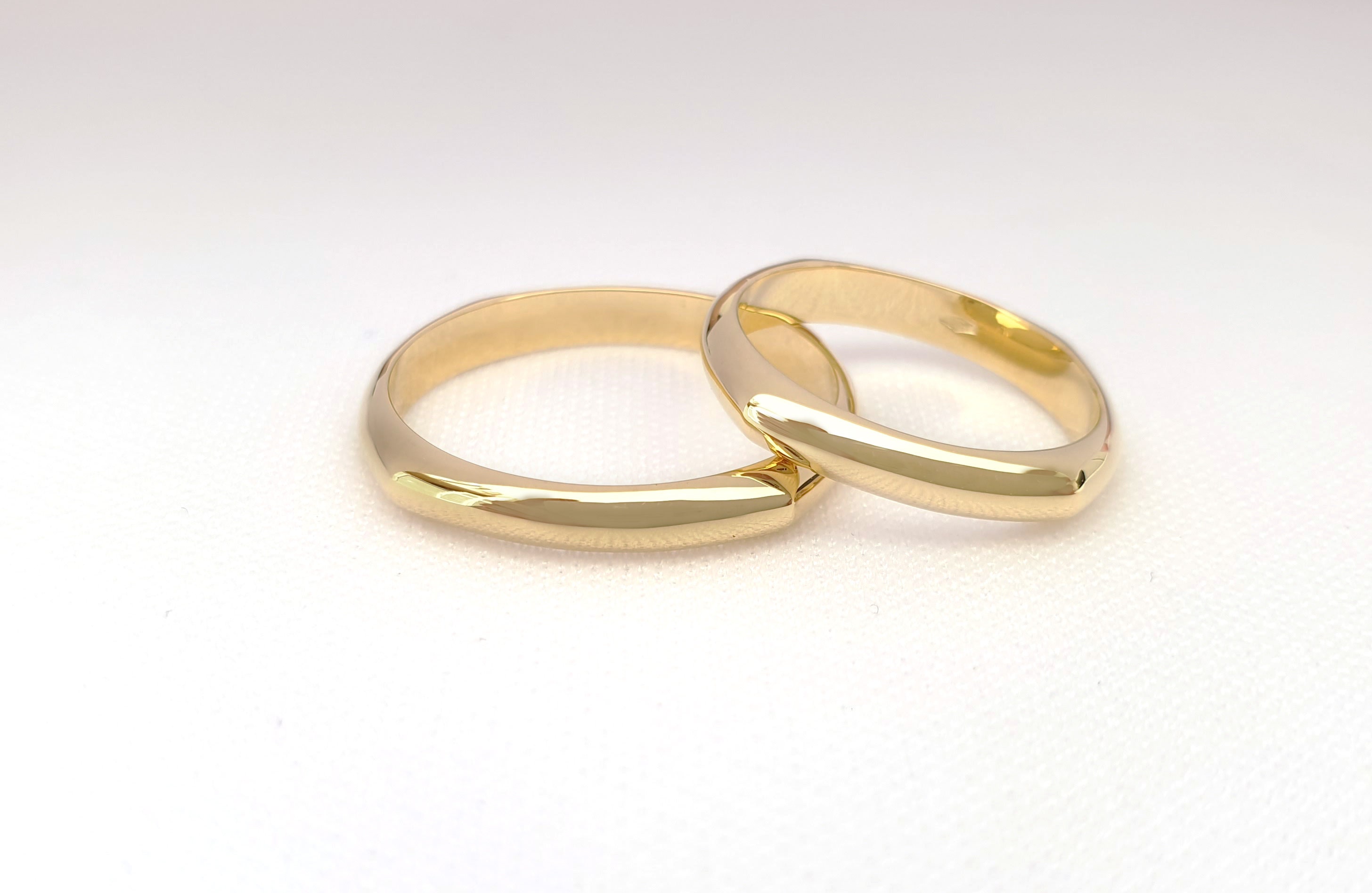 Wedding Ring in Solid Gold Square Wedding Band for Men or | Etsy