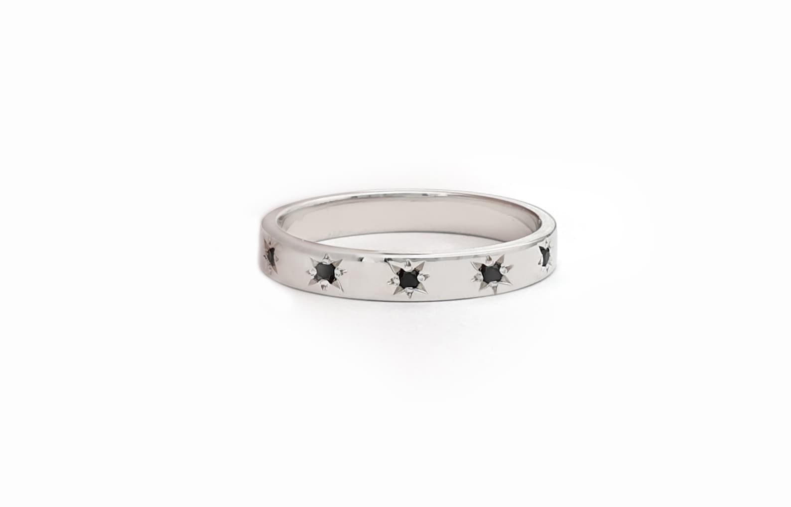 Diamond Ring with star setting Diamond polaris handmade band | Etsy