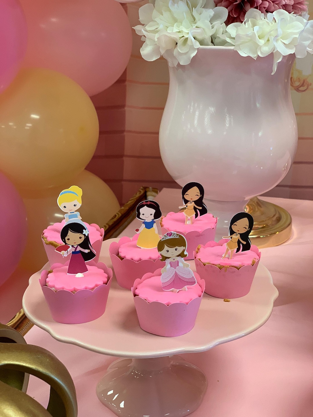 Princess Cupcake Topper | Baby Princesses Cupcake Topper | Princesses ...