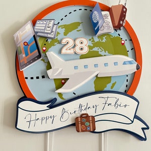 Travel Cake Topper. Adventure Awaits Cake Topper. Travel the World ...
