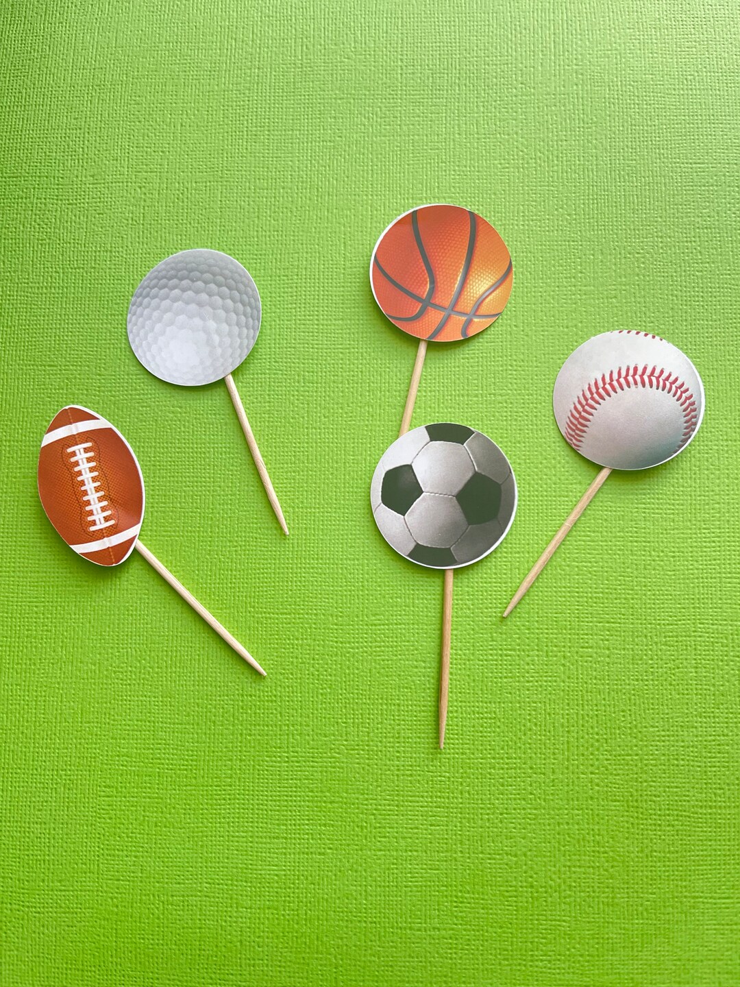 Sports Cupcake Toppers, Sports Theme Birthday, Sports Party Decorations ...