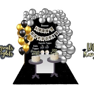 UCF Cupcake Toppers, UCF Knights Football Cupcake Topper, Graduation ...