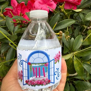 Mamma Mia Water Bottle Labels: Mediterranean Greece Party Decor - Set ...