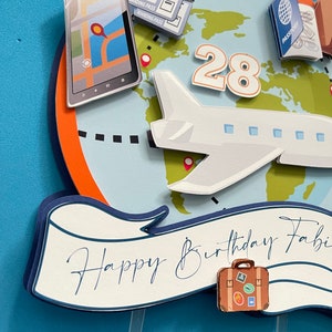 Travel Cake Topper. Adventure Awaits Cake Topper. Travel the World ...