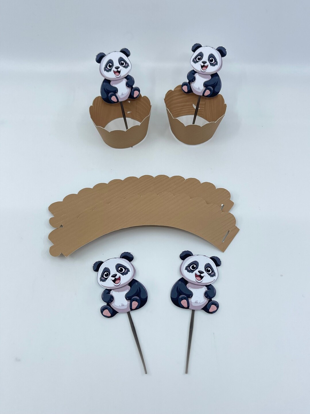Panda Cupcake Toppers, Panda Party Decorations, Panda Toppers, Panda ...