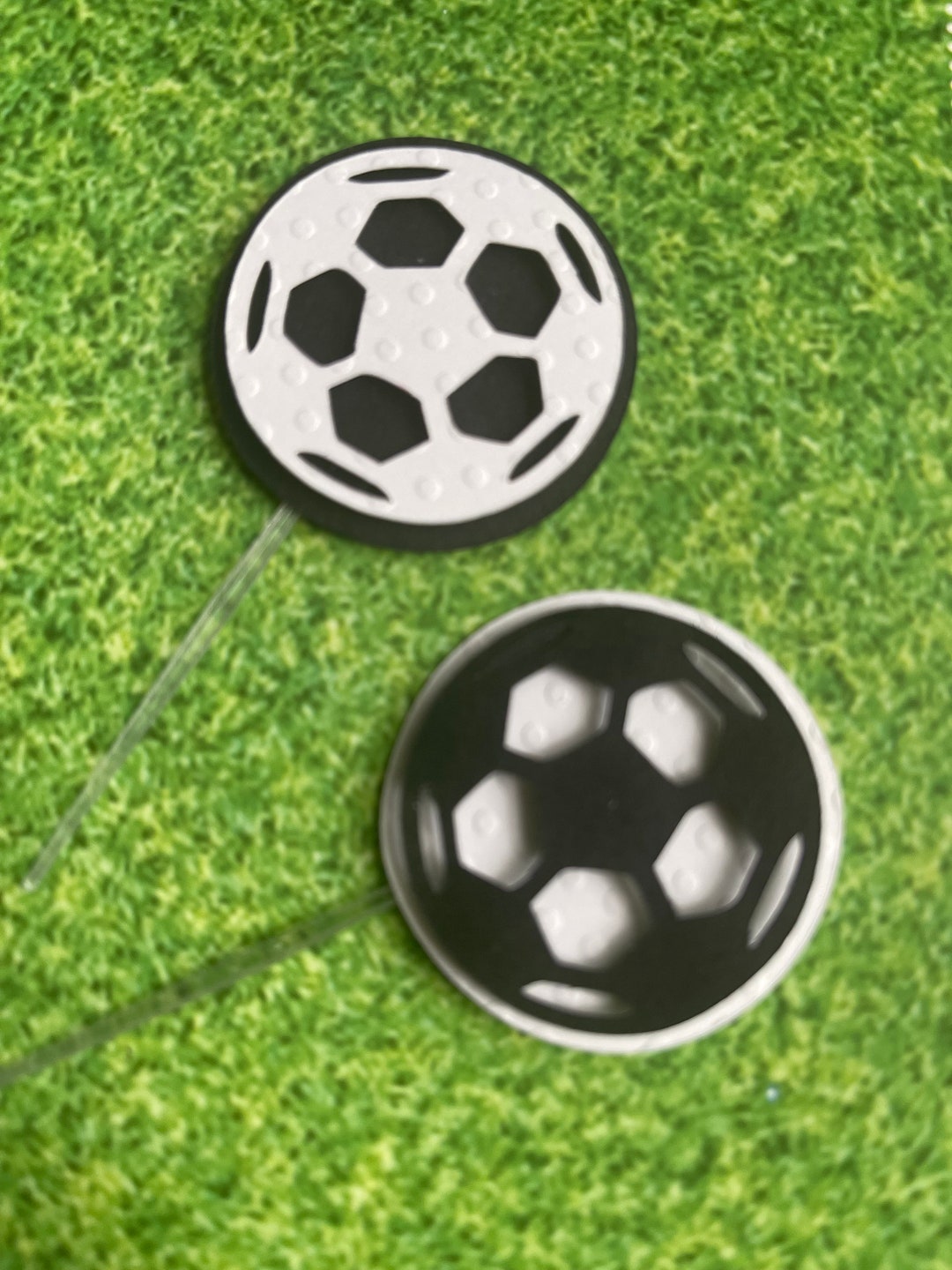 Soccer Ball Cupcake Topper, Soccer Cupcake Topper, Soccer Theme Party ...