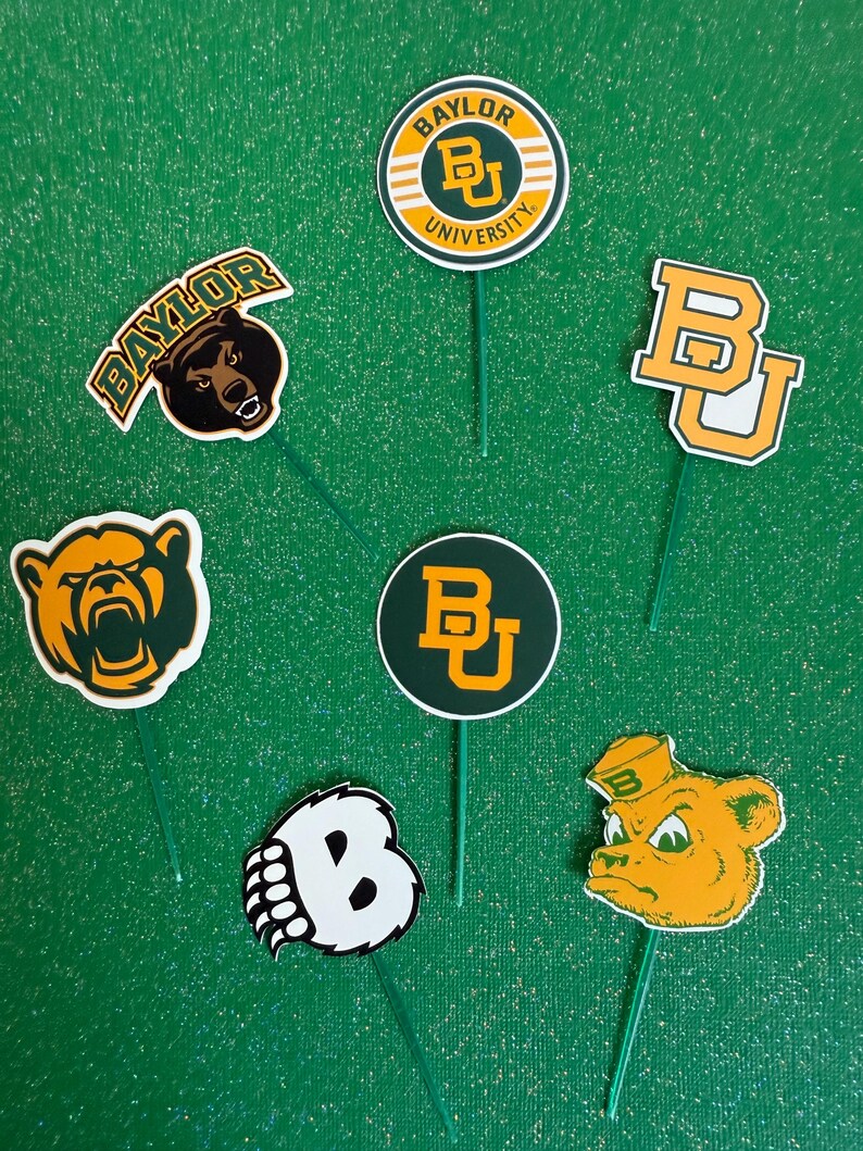 Baylor University Cupcake Toppers. Class of 2026 Party Decoration. - Etsy