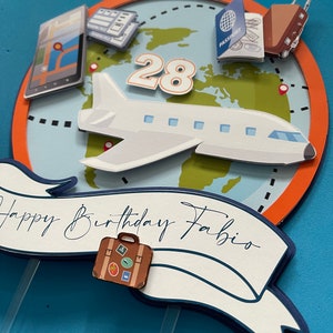 Travel Cake Topper. Adventure Awaits Cake Topper. Travel the World ...