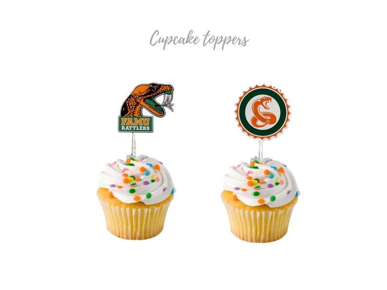 FAMU Rattlers Cupcake Toppers: Graduation Party Decoration - Etsy
