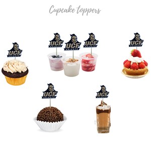 UCF Cupcake Toppers, UCF Knights Football Cupcake Topper, Graduation ...