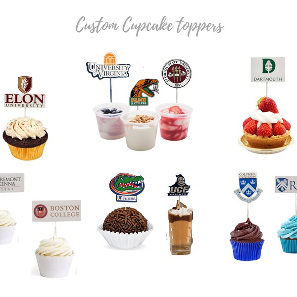 Cupcake Topper University - Etsy