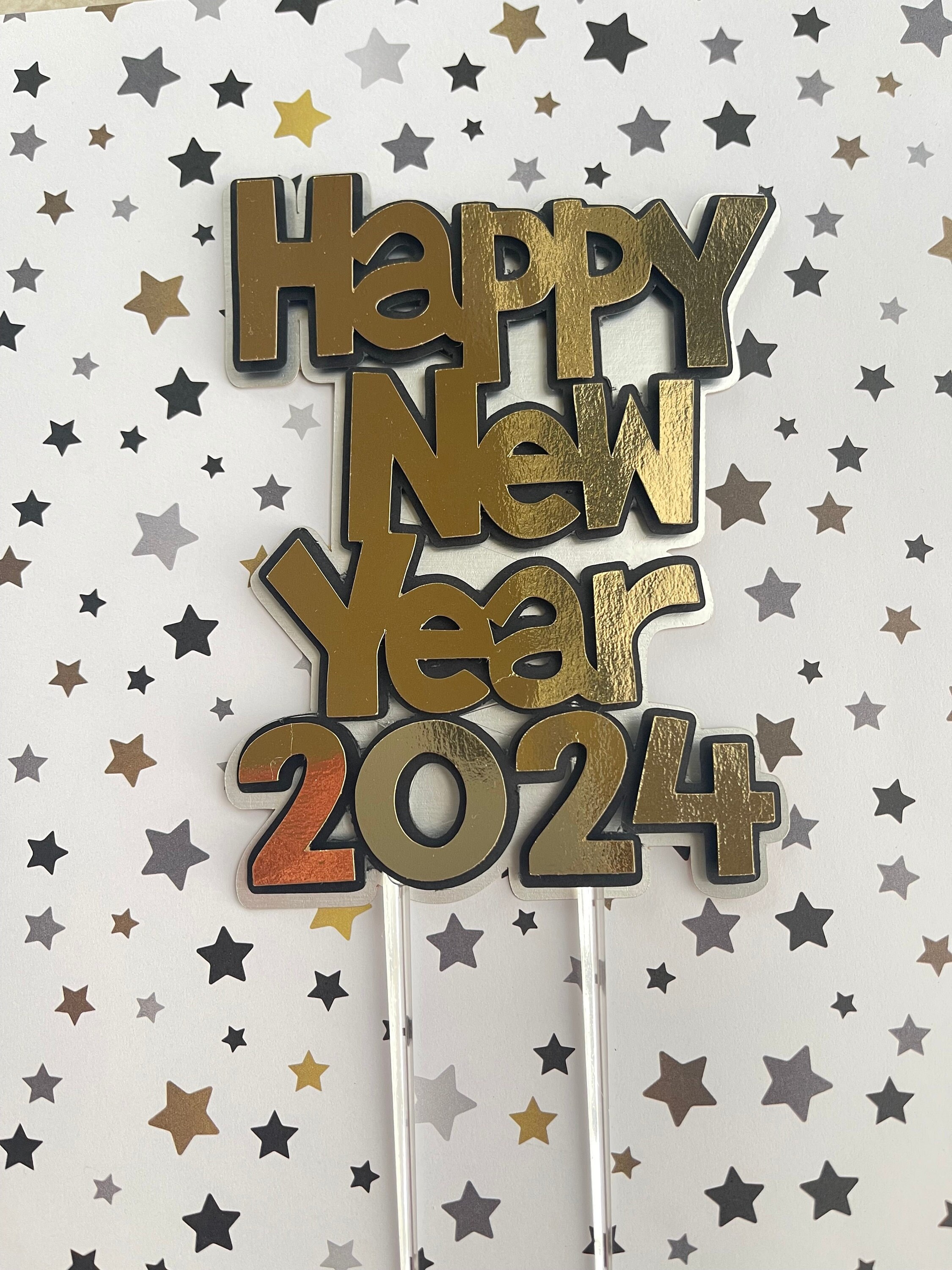 New Year Cake Topper New Year Decor Ideas Happy New Year 2024 ...