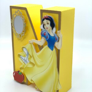 Snow White Party Decoration Snow White 1st Birthday One Letters 3D Snow ...