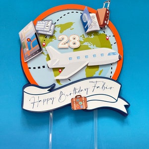 Travel Cake Topper. Adventure Awaits Cake Topper. Travel the World ...