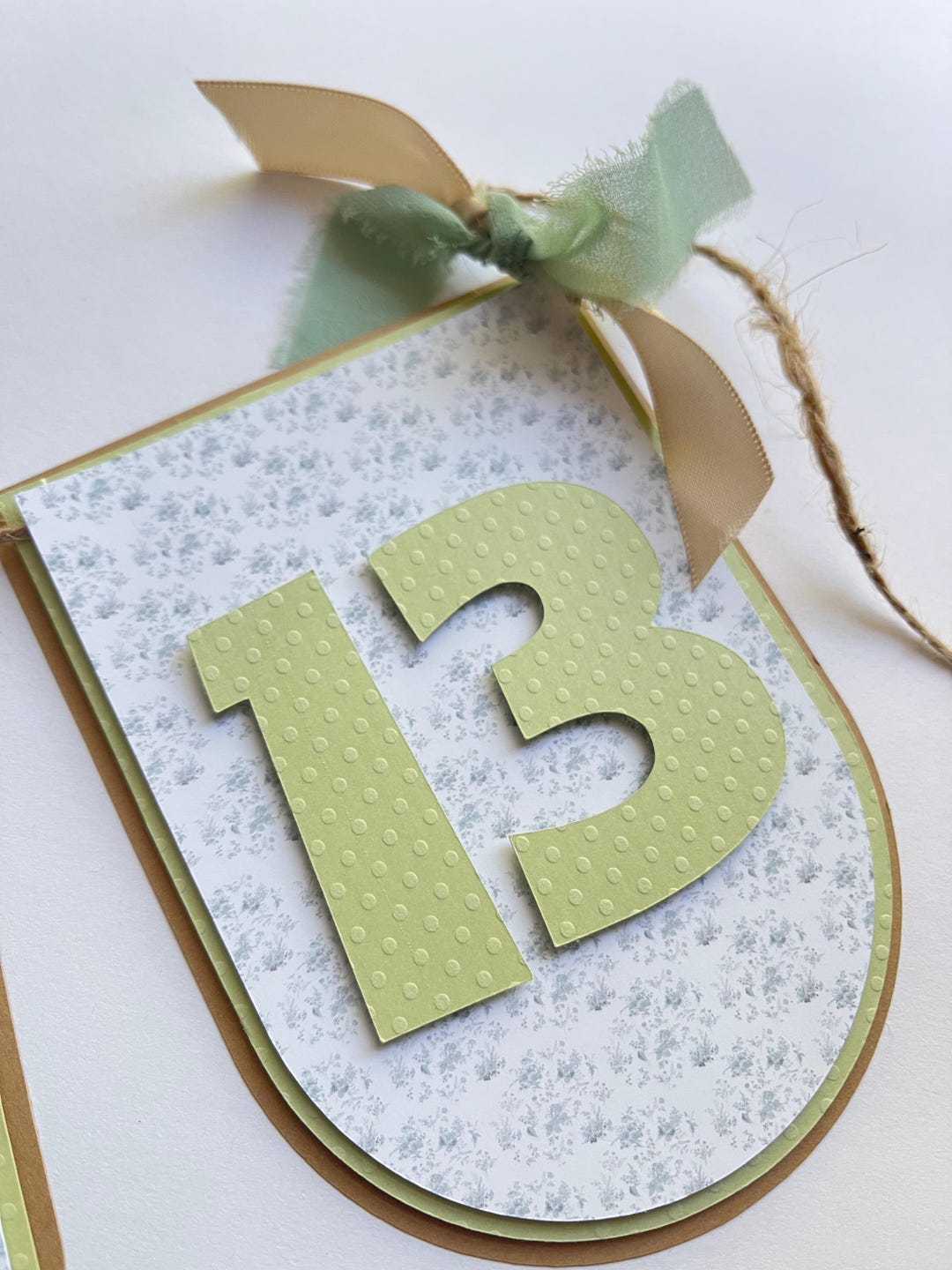 Sage Green Floral Party Banner: Personalized Name Banner - Etsy
