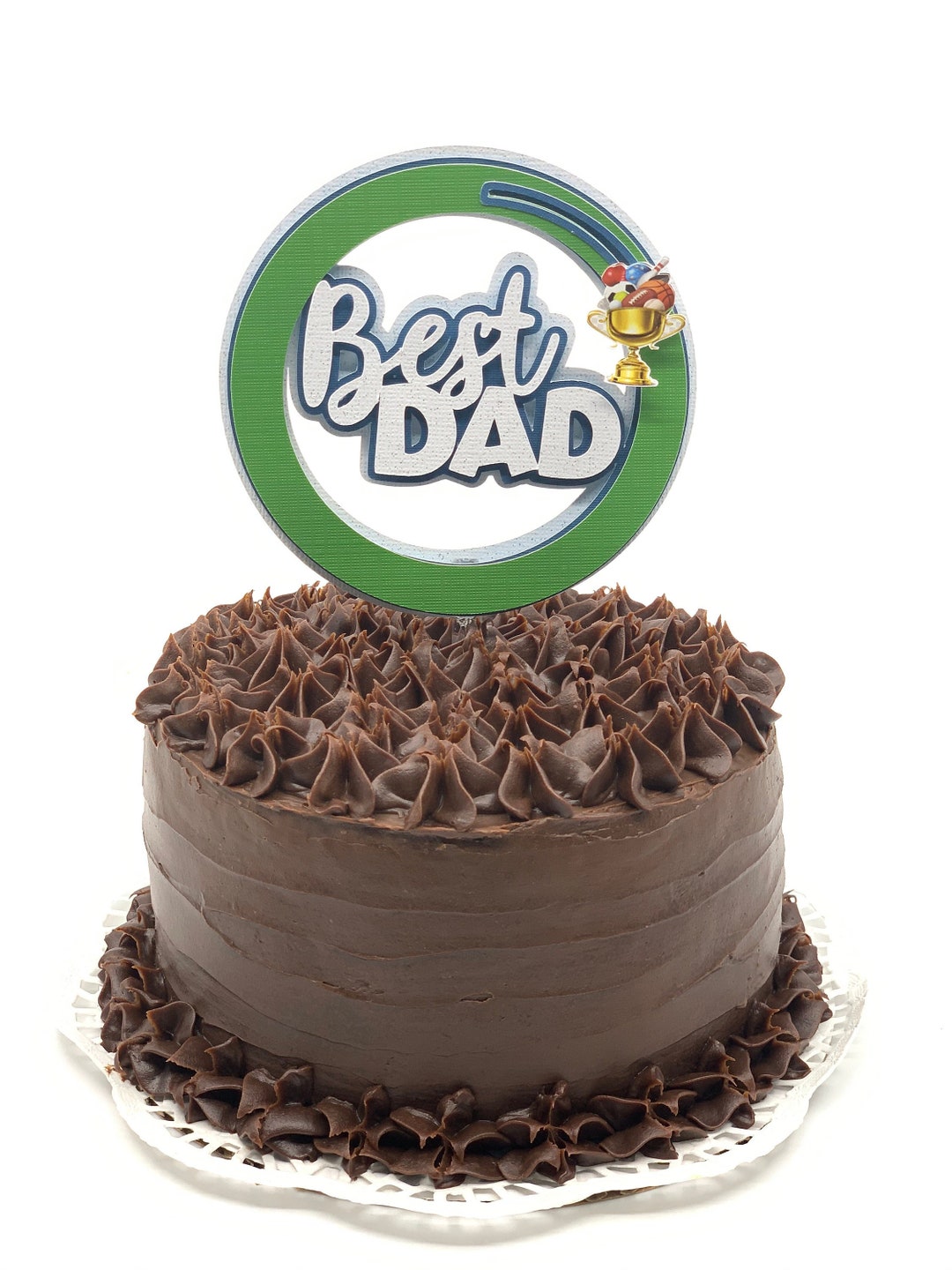 Dad Cake Topper, Fathers Day Cake Topper, Best Dad Cake Topper, Fathers ...