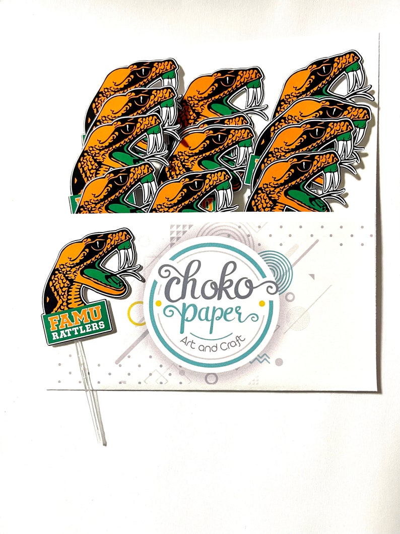 FAMU Rattlers Cupcake Toppers: Graduation Party Decoration - Etsy