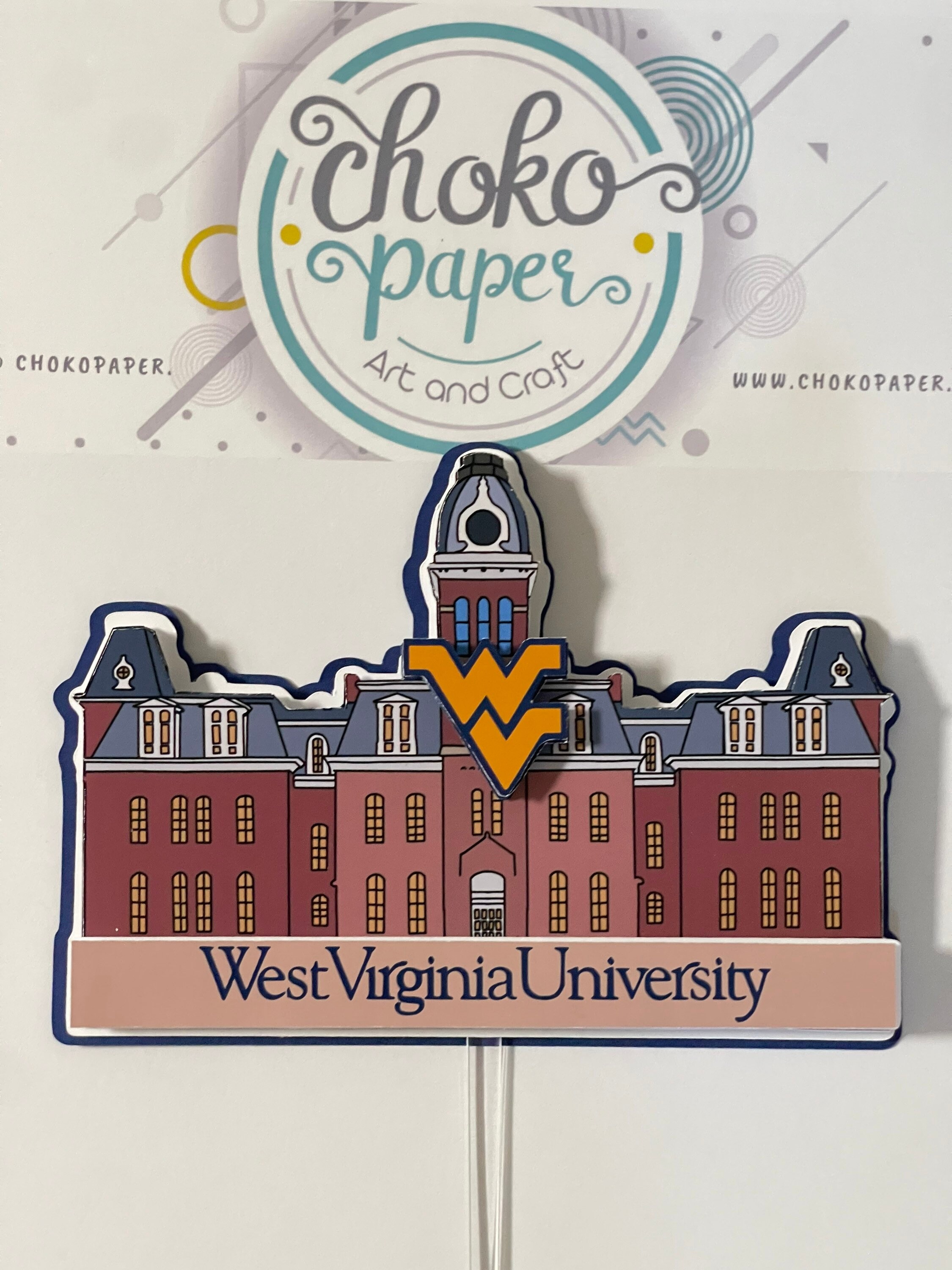 West Virginia University Cake Topper Graduation Cake Topper - Etsy